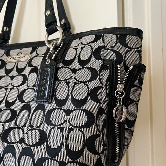 Coach | Bags | Vintage Coach Purse Black And Gray | Poshmark